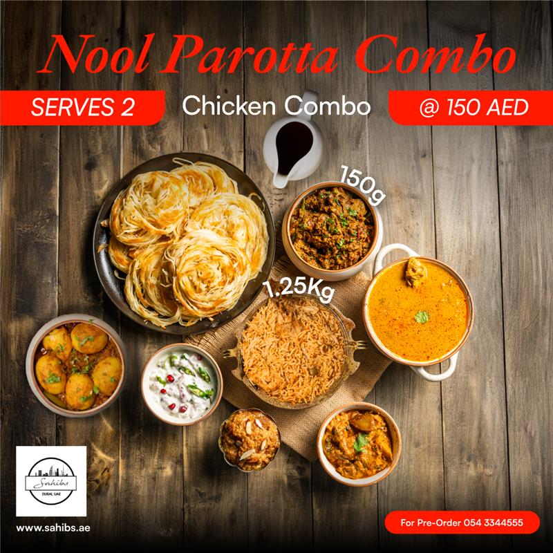 Nool Parotta & Chicken Biryani Combo - Serves 2 People – AED 75*/ Pers ...